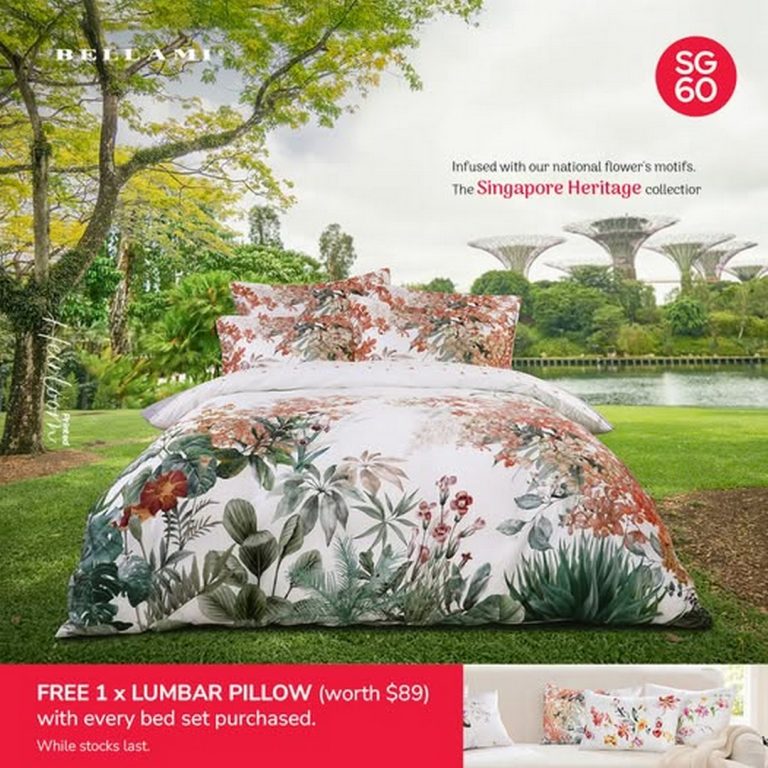 14 July 2025 onwards: BHG Singapore – Bellami SG60 Heritage Bed Linen Promotion with Free Lumbar ...