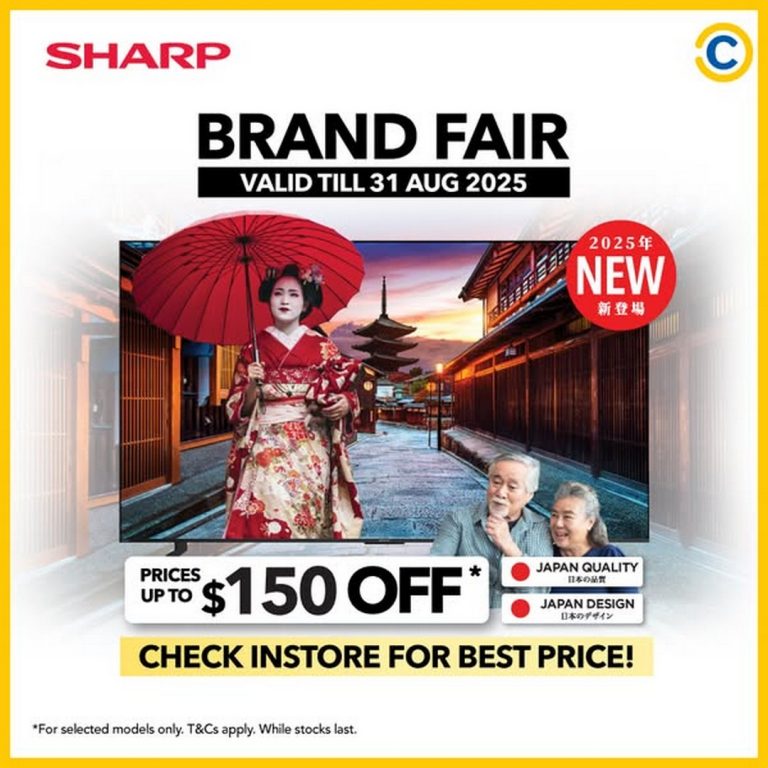 Now till 31 August 2025: COURTS SHARP TV Brand Fair: Up to $150 OFF New ...