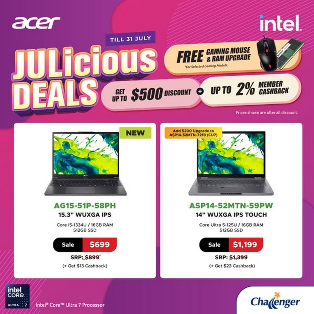 Now till 31 July 2025: Challenger Singapore – Smarter PCs, JULicious ...