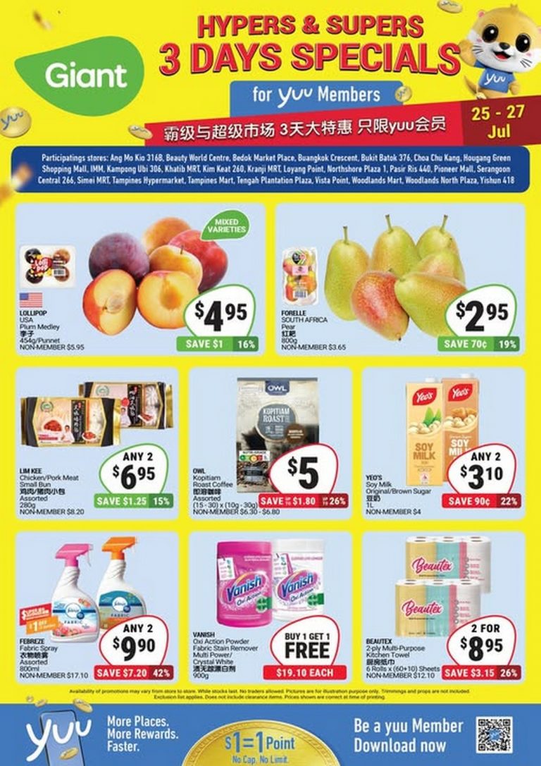 25–27 July 2025: Giant Singapore yuu Members Exclusive Deals: Fresh ...