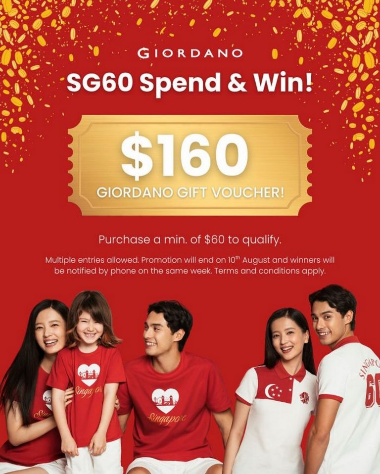 Now till 10 August 2025: Giordano Singapore SG60 Spend & Win Giveaway ...