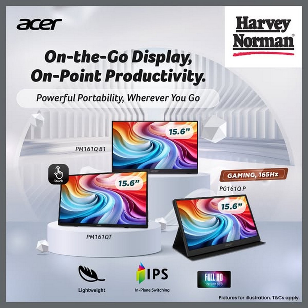 21 July 2025 onwards: Harvey Norman Singapore – New Acer Portable LCD ...