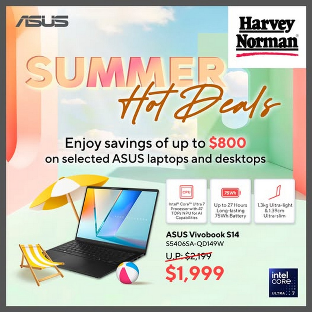 17 July 2025 onwards: Harvey Norman Singapore – Save $200 on ASUS ...
