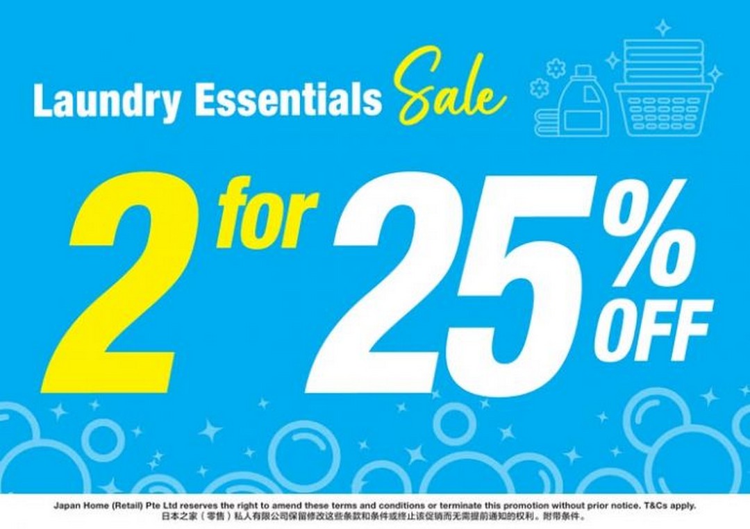 10-31 July 2025: Japan Home – Laundry Essentials Sale, 2 for 25% OFF on ...