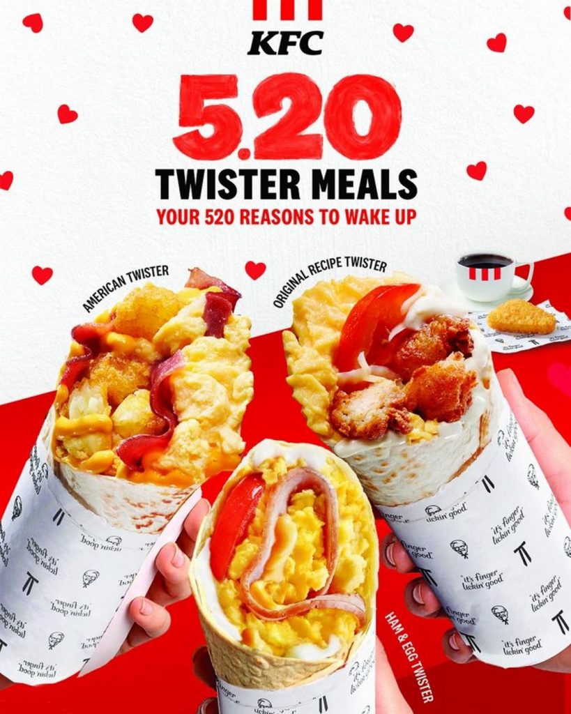 15 July 2025 onwards: KFC Singapore 5.20 Twister Breakfast Deal ...
