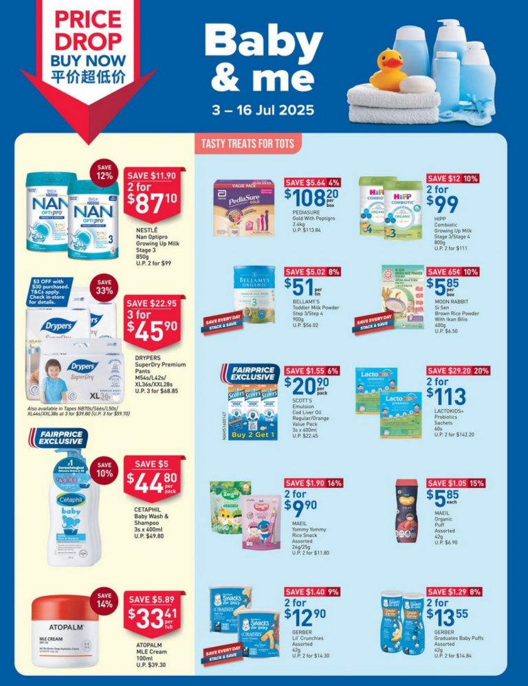3-16 July 2025: NTUC FairPrice Baby Essentials Promotion – Save on Milk ...