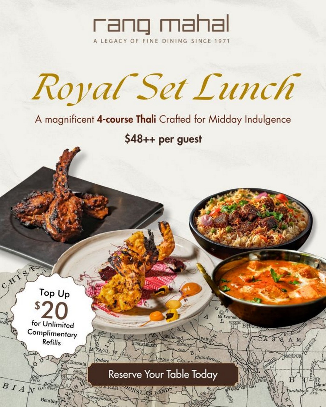2 July 2025 onwards: Rang Mahal Singapore – Elegant 4-Course Indian ...