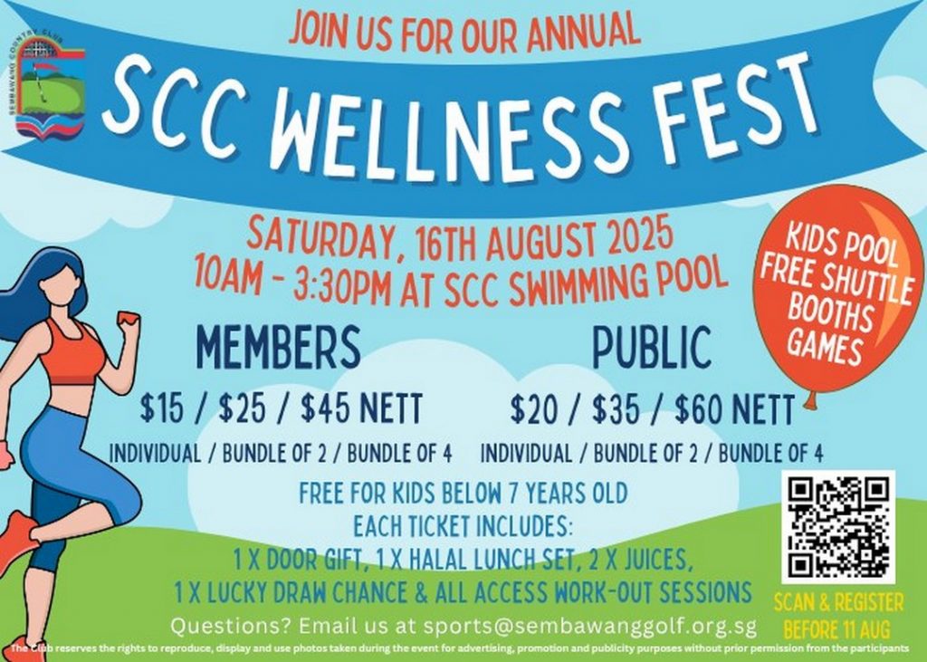 16 August 2025: Sembawang Country Club – Wellness Fest 2025: Family-Friendly Event with Fitness ...