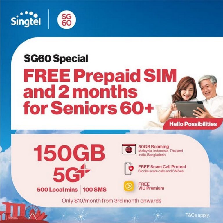 18 June–31 August 2025: Singtel SG60 Seniors’ Free SIM Giveaway ...