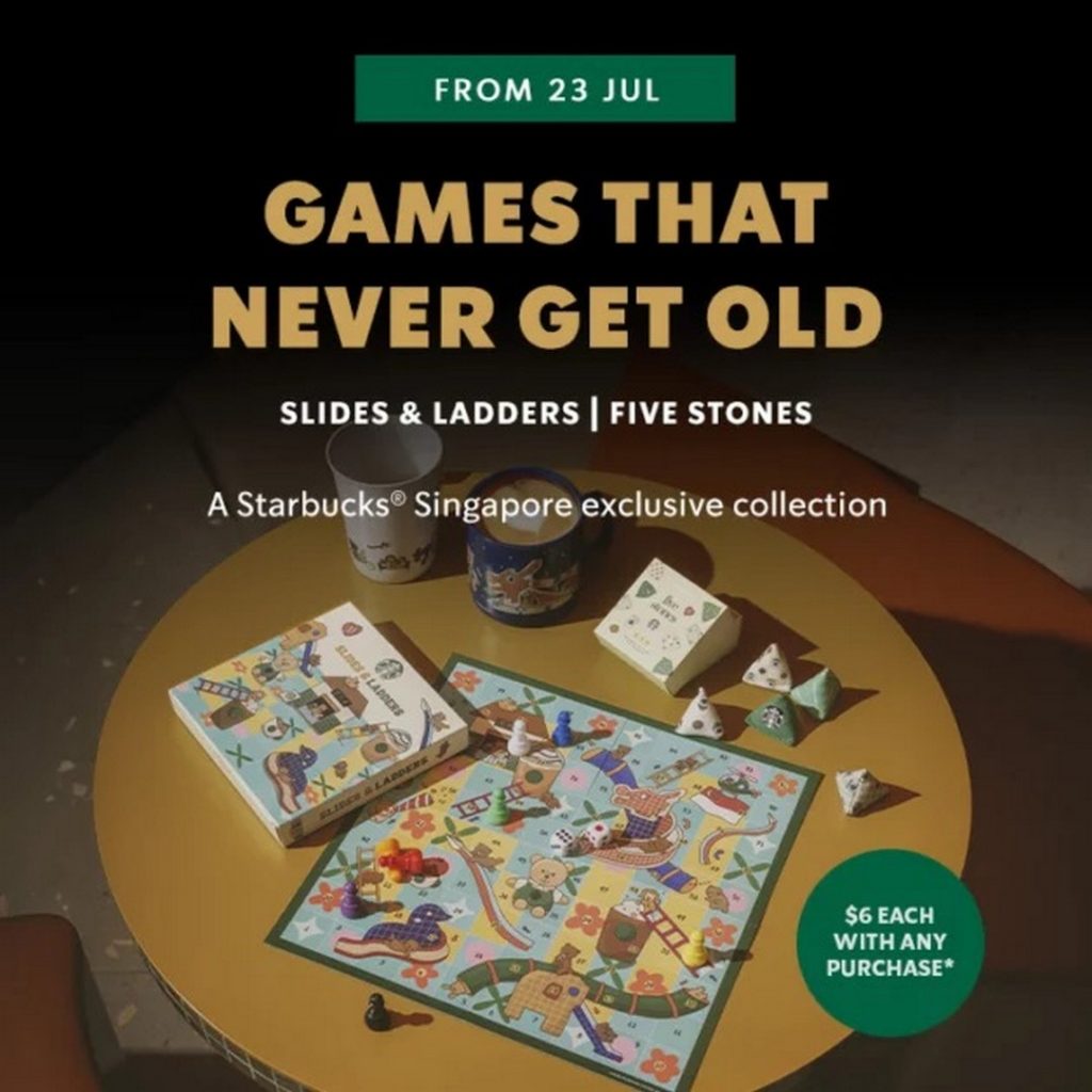 23 July 2025 onwards: Starbucks Singapore SG60-Inspired Five Stones & Slides & Ladders ...