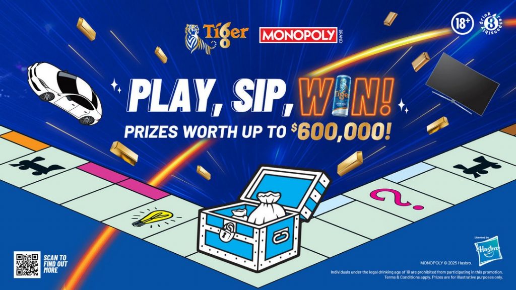 1 July–5 October 2025: Tiger Beer SG60 MONOPOLY Play, Sip, Win Campaign ...
