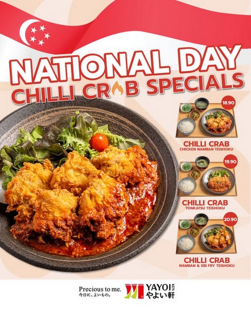 1–31 August 2025: YAYOI Singapore: National Day Chilli Crab Menu ...