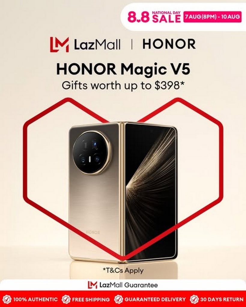 7–10 August 2025: HONOR Singapore Magic V5 Launch Free Gifts Promotion ...