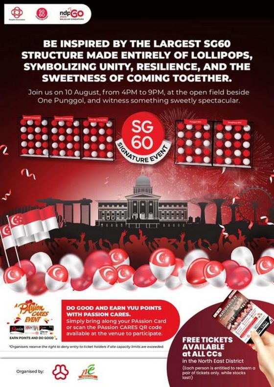 10 August 2025: SG60 Lollipop Structure Showcase at One Punggol ...
