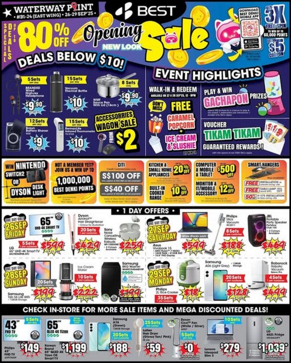 26–29 September 2025: Best Denki Singapore Waterway Point New Look ...