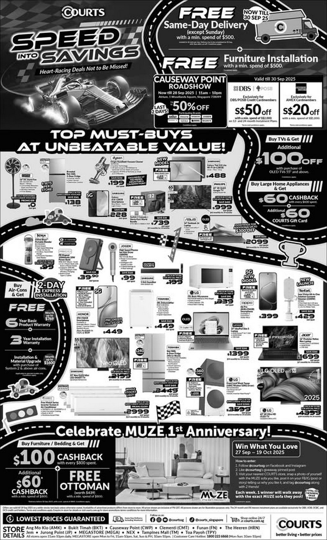 Now till 30 September 2025: COURTS: Speed Into Savings – Heart-Racing ...