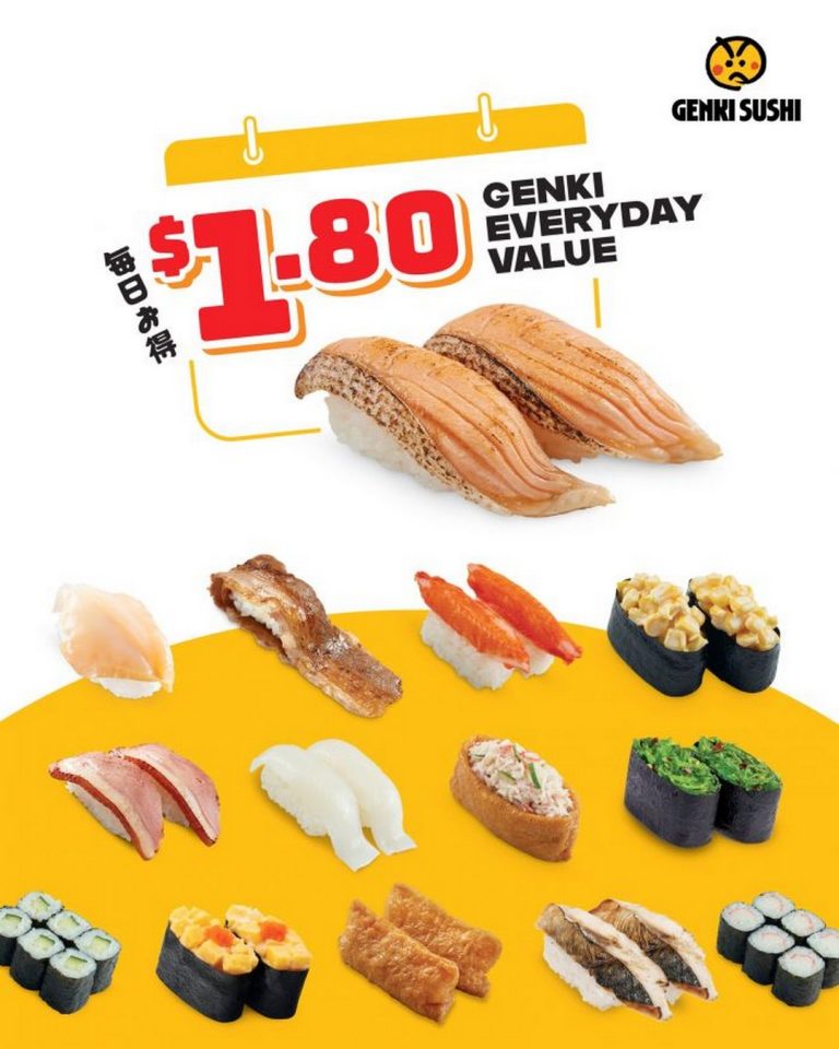 2 September 2025 onwards: Genki Sushi Singapore $1.80 Everyday ...