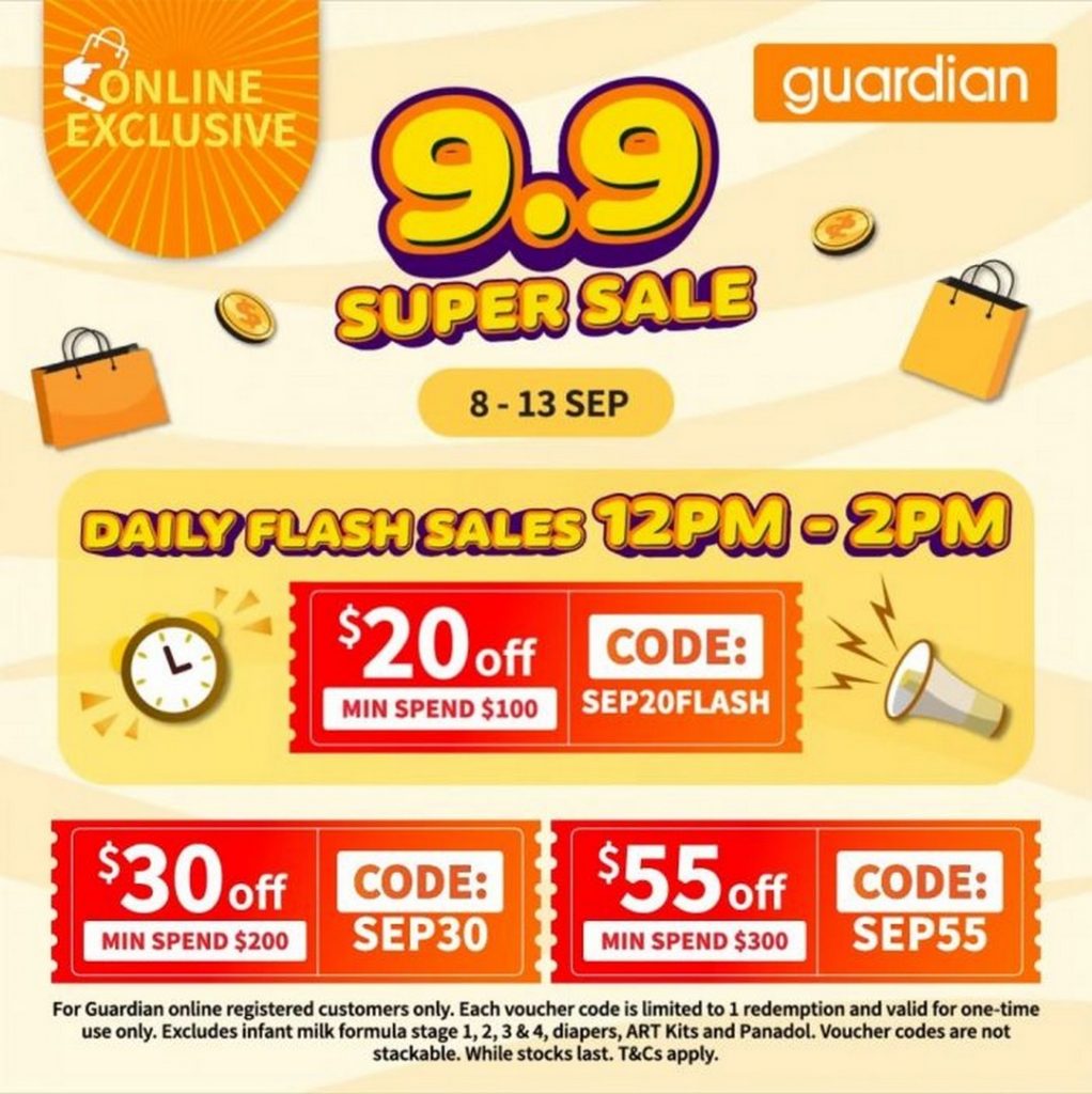 8-13 September 2025: Guardian Singapore 9.9 Super Sale, Buy 1 Free 1 & Up to 50% OFF - SG ...