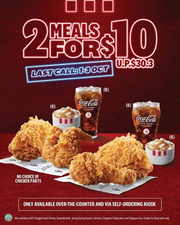 1-3 October 2025: KFC Singapore: 2 Meals for $10 Promotion – Limited ...