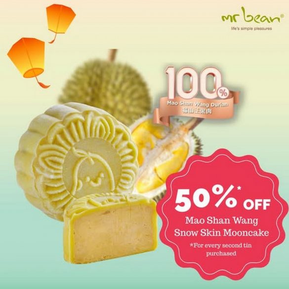 19-21 September 2025: Mr Bean Singapore Mao Shan Wang Mooncakes 50% Off Promotion at Selected ...