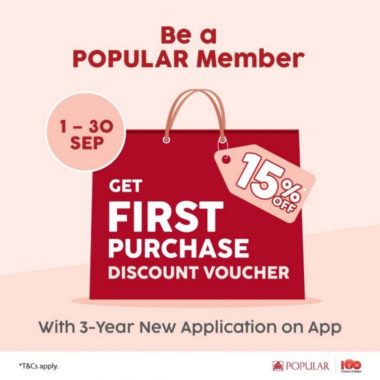 1-30 September 2025: POPULAR Singapore Be A Member 15% Off First ...