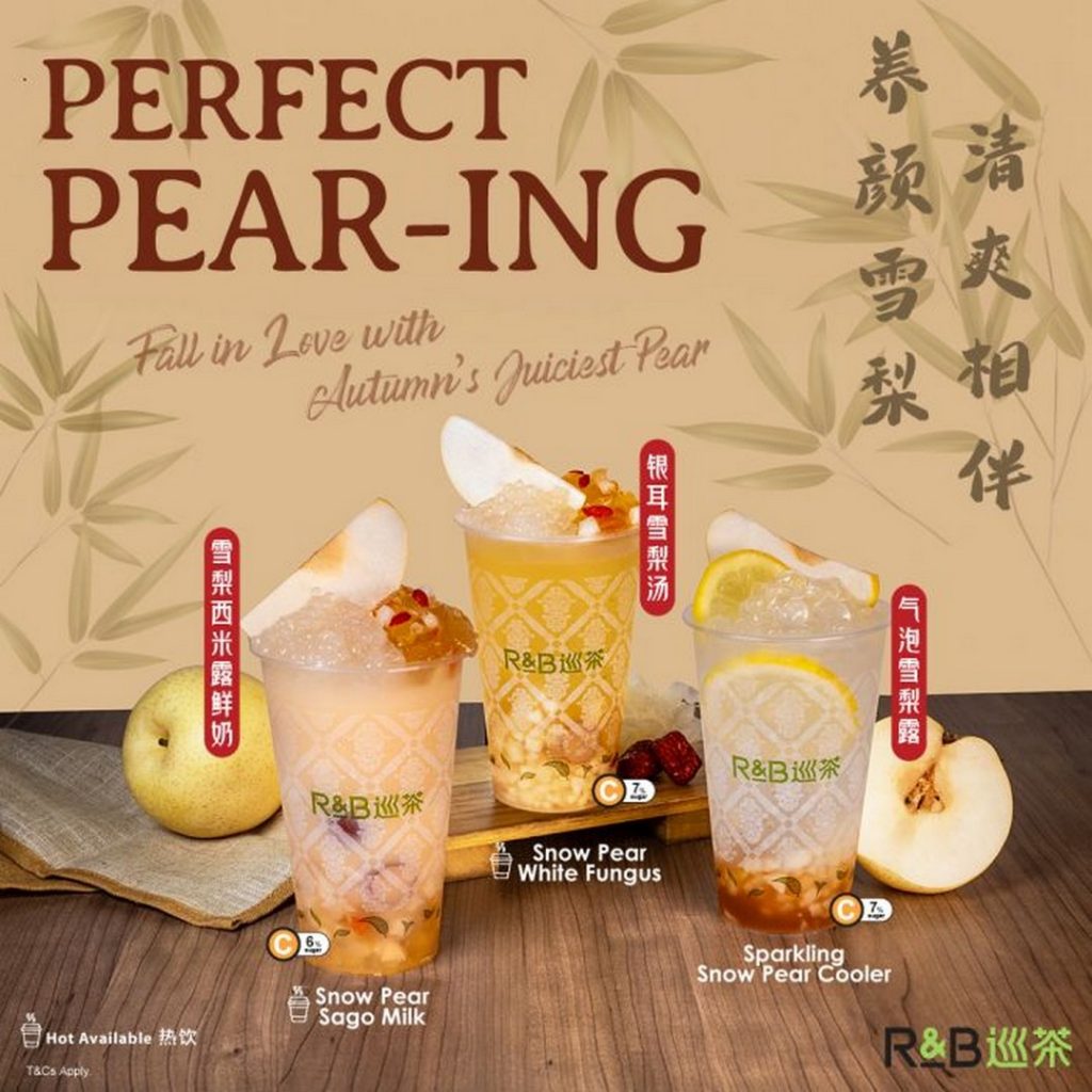 10 September 2025 onwards: R&B Tea Singapore Snow Pear Drinks Promotion ...