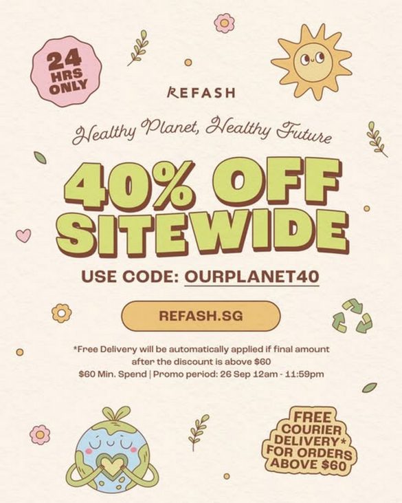 26 September 2025: Refash Singapore 1-Day Only 40% Off Sitewide ...