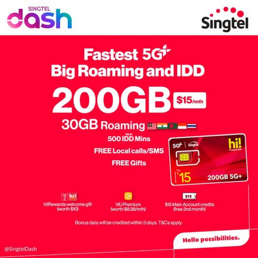 9 September 2025 onwards: Singtel Dash: Exclusive 5G+ Prepaid SIM ...