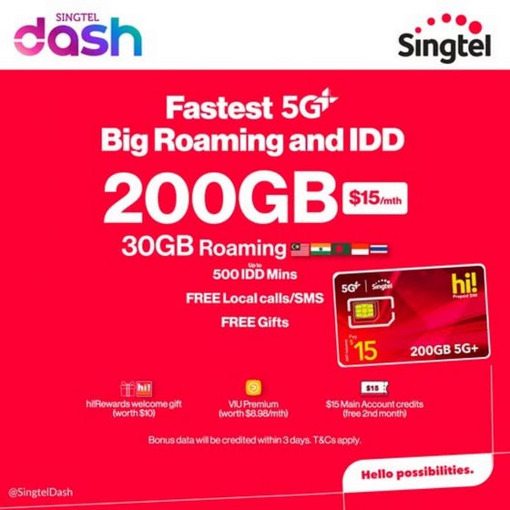 9 September 2025 onwards: Singtel Dash: Exclusive 5G+ Prepaid SIM ...