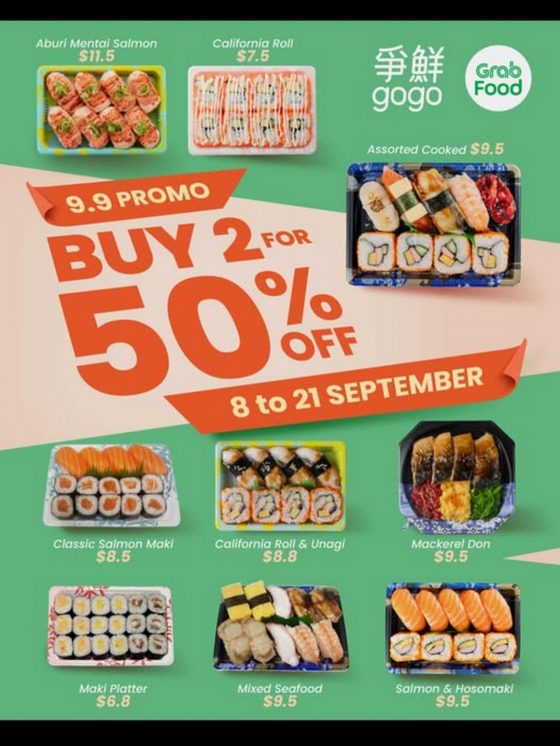8-21 September 2025: Sushi Express Singapore: 9 Gogo Sushi Bentos for 2 ...