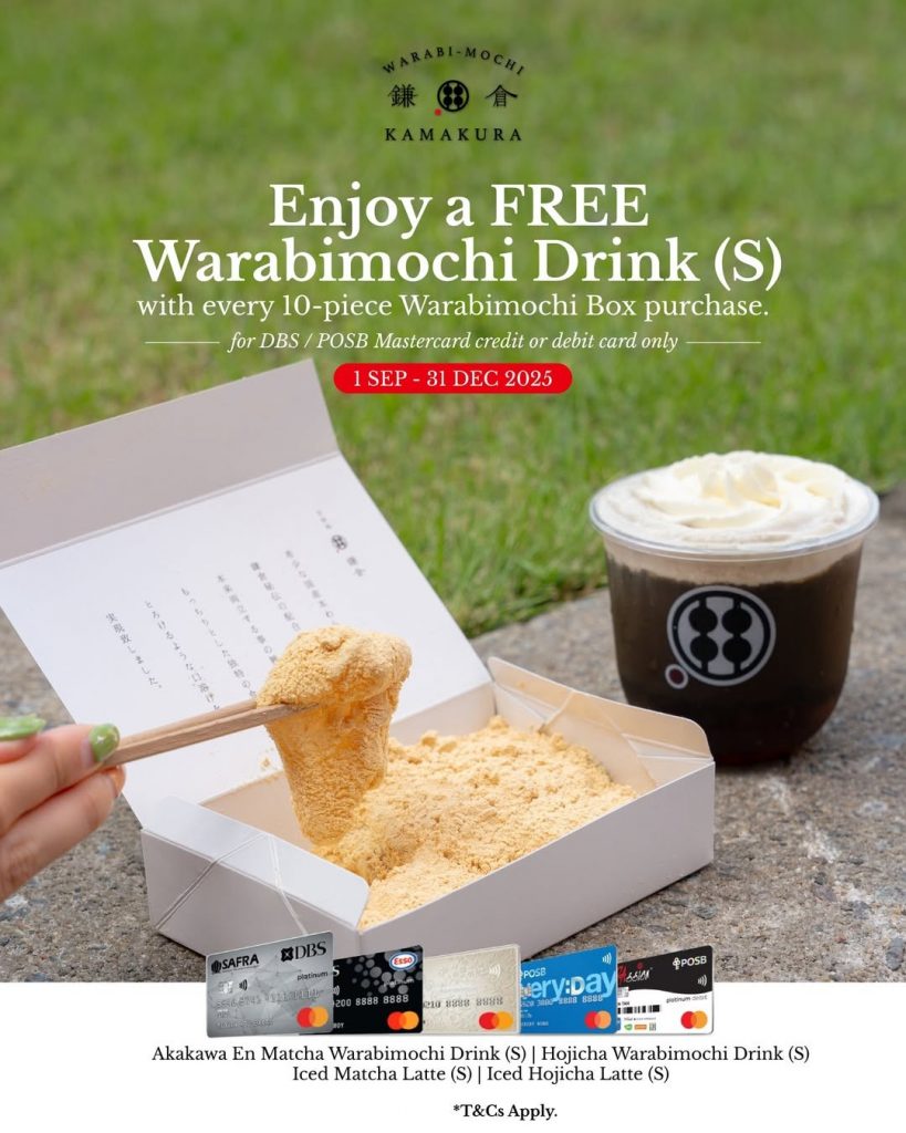 1 September–31 December 2025: Warabimochi Kamakura: Free Warabimochi Drink Promotion with DBS ...