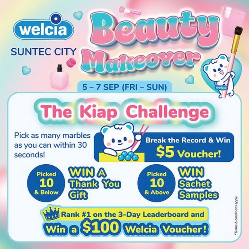 5-7 September 2025: Welcia Singapore Kiap Challenge Giveaway at Suntec City - SG.EverydayOnSales.com