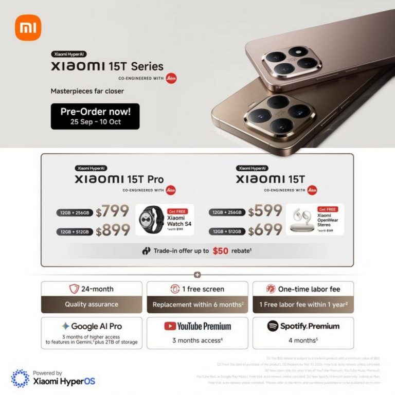 25 September-10 October 2025: Xiaomi 15T Series Pre-Order Promotion: Exclusive Deals on ...