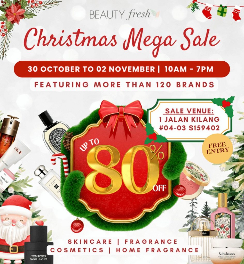 30 October–2 November 2025: BeautyFresh Christmas Mega Bazaar: Up to 80% Off Luxury Beauty ...