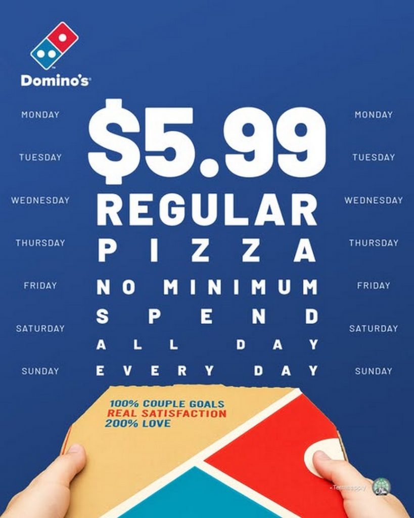 21 October 2025 onwards: Domino's Pizza Singapore: $5.99 Regular Pizza ...
