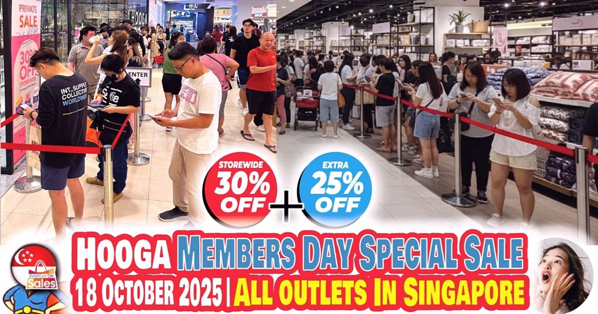 HOOGA Member Day Sale Singapore: 30% + 25% OFF Storewide (18 Oct 2025)