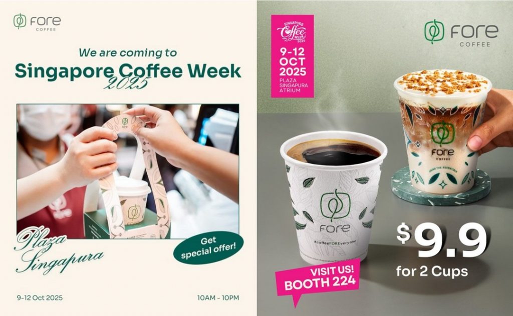 9–12 October 2025: Fore Coffee Singapore $9.90 for 2 Cups Promotion at ...