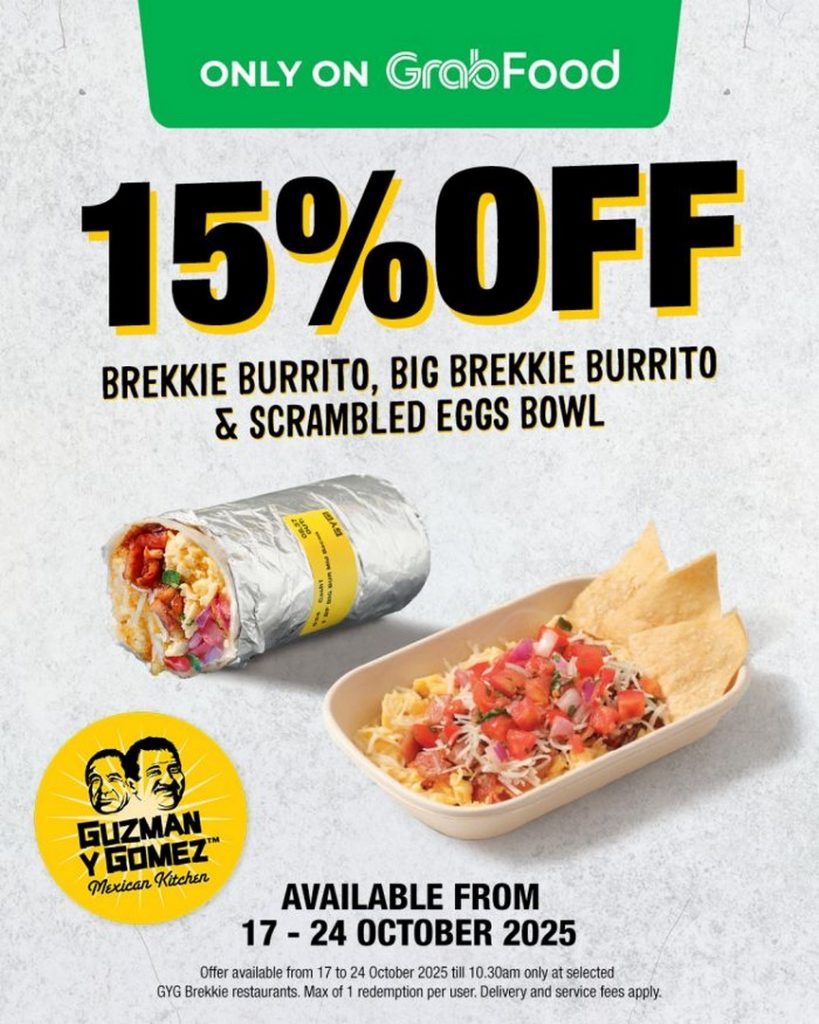 17-24 October 2025: Guzman y Gomez Breakfast Lovers Rejoice: 15% Off ...