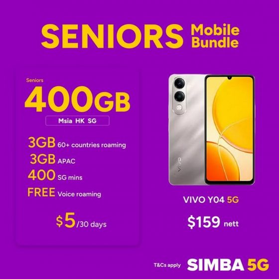 27 October 2025 onwards: SIMBA Telecom: SG60+ Seniors Mobile Bundle ...