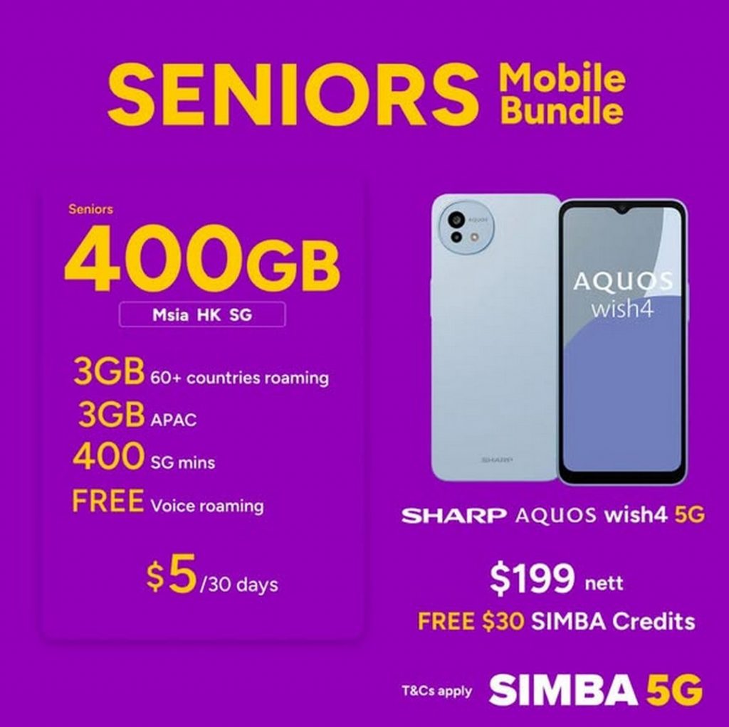 27 October 2025 onwards: SIMBA Telecom: SG60+ Seniors Mobile Bundle ...