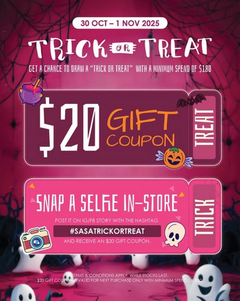 30 October–1 November 2025: Sa Sa Singapore Halloween Trick or Treat ...