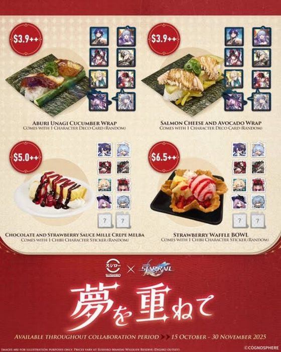 15 October–30 November 2025: Sushiro Singapore: HSR Collaboration Menu ...