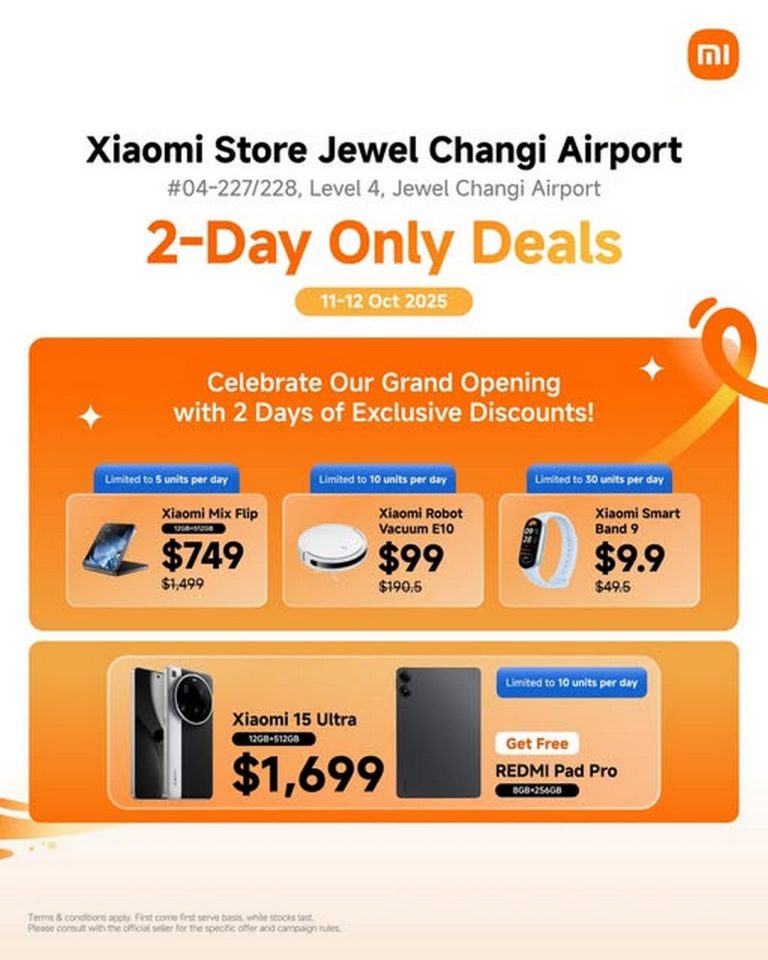 11-12 October 2025: Xiaomi Singapore: 2-Day Epic Deals Promotion at ...