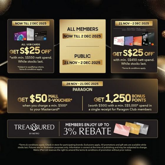 Now till 21 December 2025: METRO Singapore Black Friday Storewide Sale ...