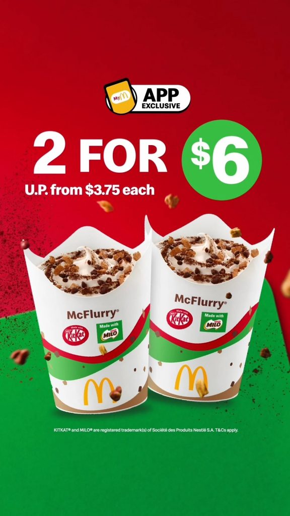 11 November 2025 onwards: McDonald’s Singapore: 2 McFlurry KITKAT ...