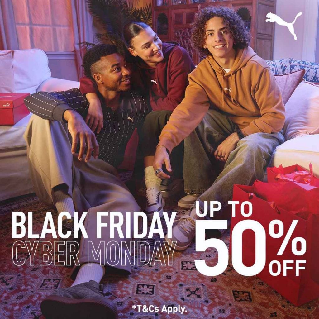 26-30 November 2025: PUMA Black Friday Cyber Monday Sale: Up to 50% Off ...