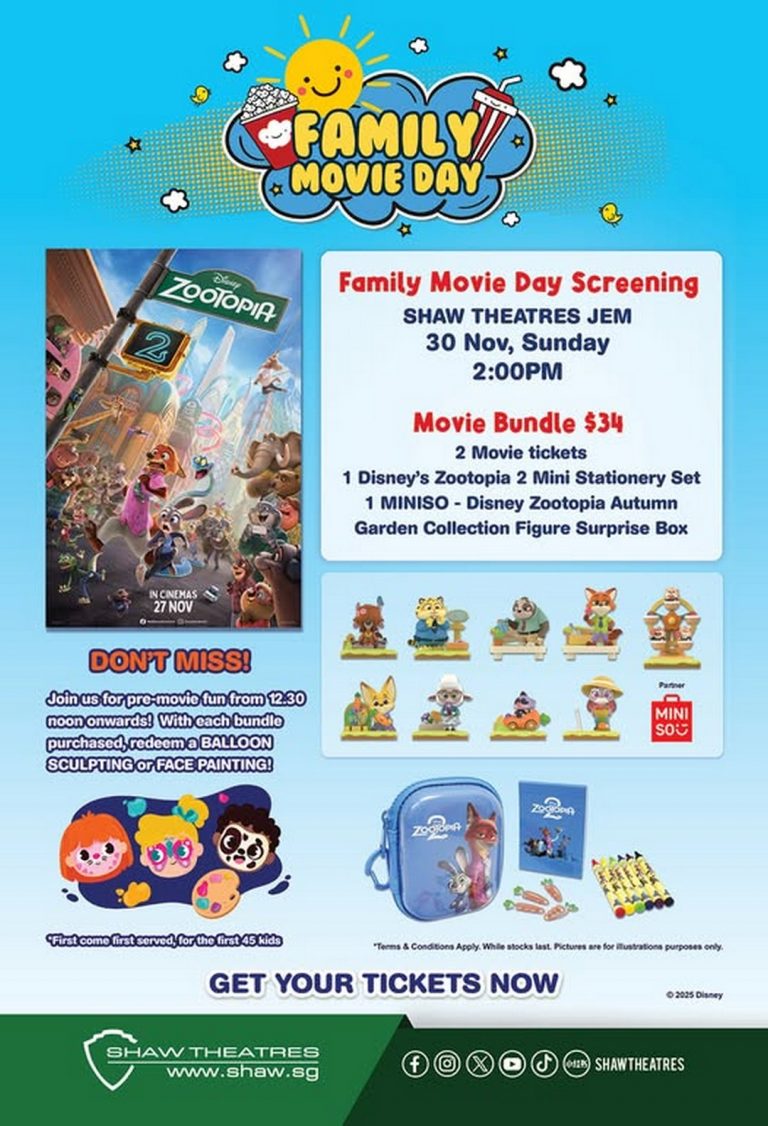 20 November 2025: Shaw Theatres: Zootopia 2 Family Movie Day Bundle ...