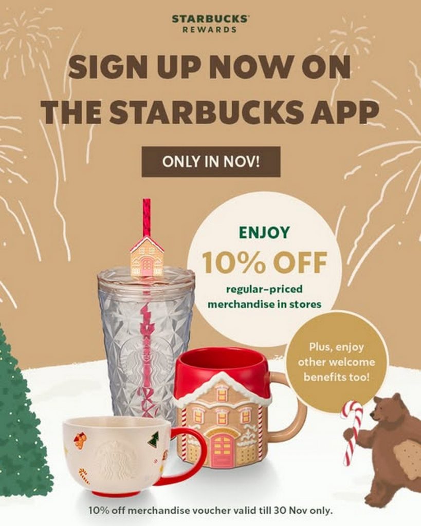 1-30 November 2025: Starbucks Singapore: 10% Off Merchandise Promotion ...