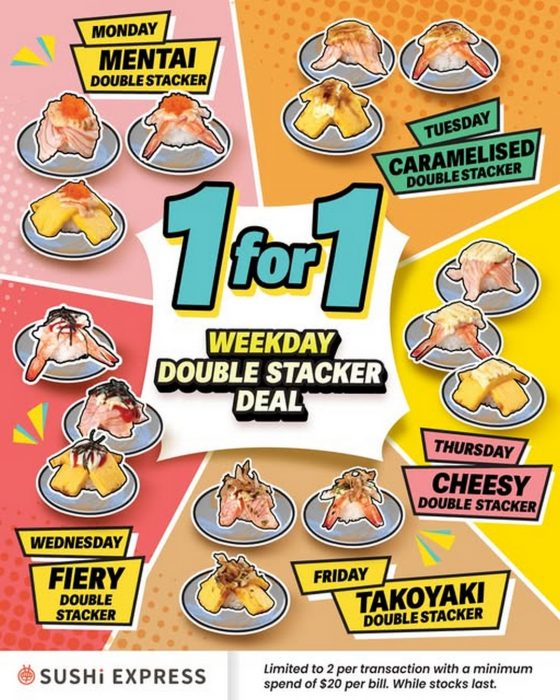 20 November 2025 onwards: Sushi Express Singapore: 1-for-1 Double ...