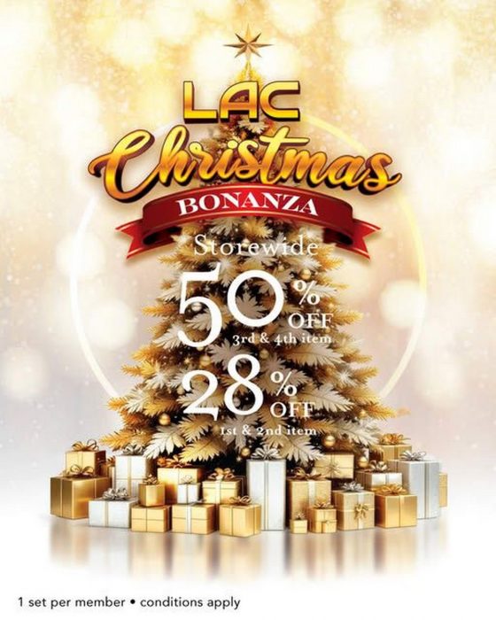 3 December 2025 onwards: LAC Singapore Christmas Bonanza: Storewide 28% ...